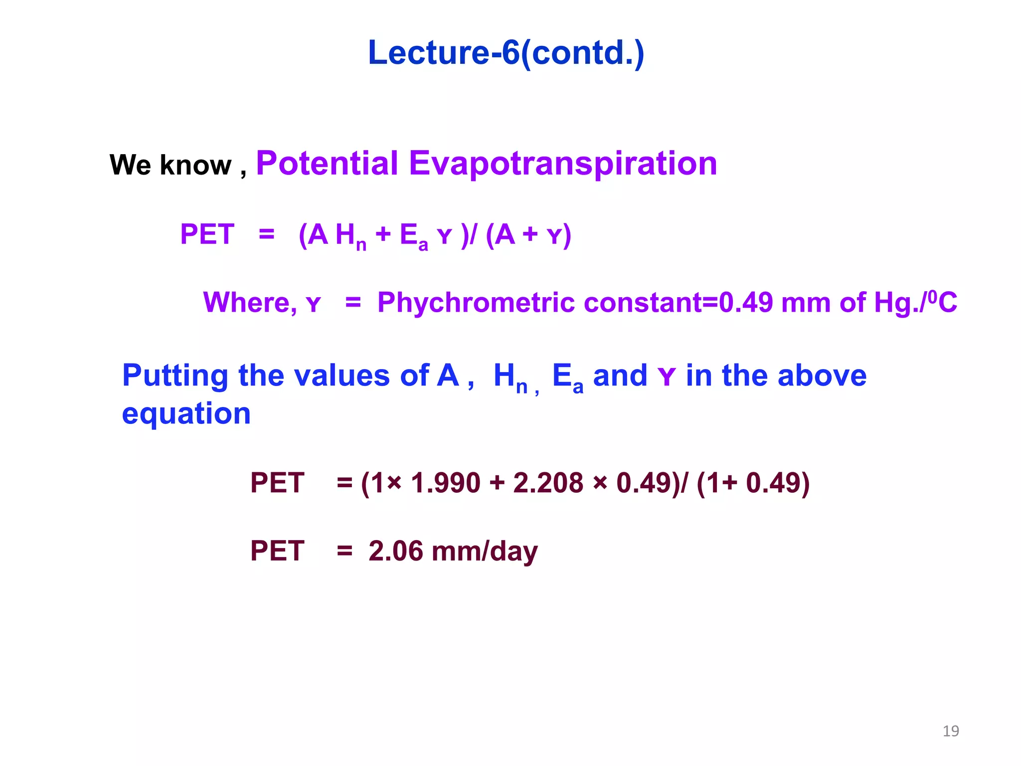 Lecture 6 Ce 1005 Irrigation And Flood Control By Rabindra Ranjan Saha