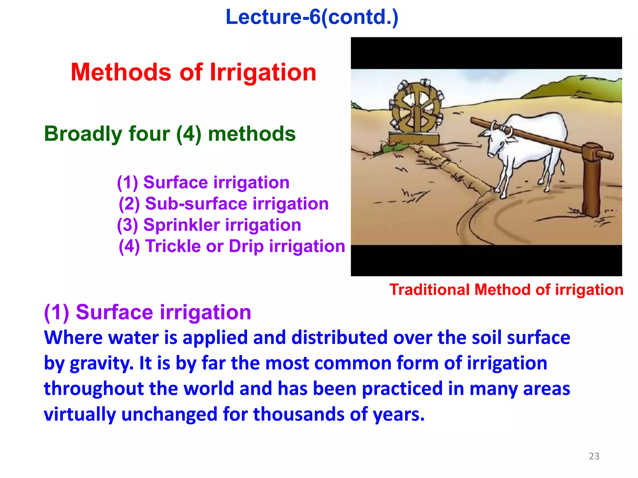 Lecture 6 Ce 1005 Irrigation And Flood Control By Rabindra Ranjan Saha
