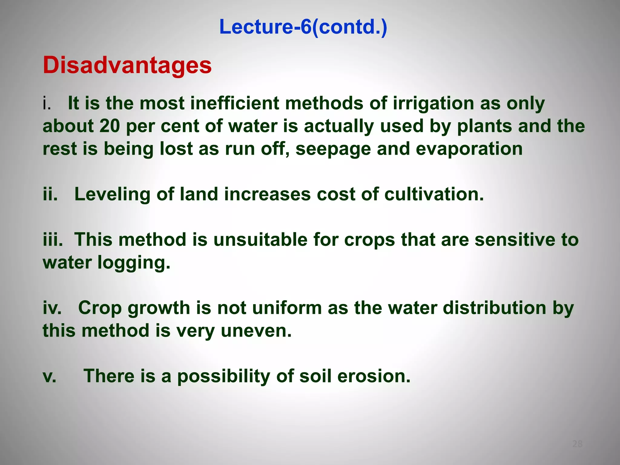 Lecture 6 Ce 1005 Irrigation And Flood Control By Rabindra Ranjan Saha