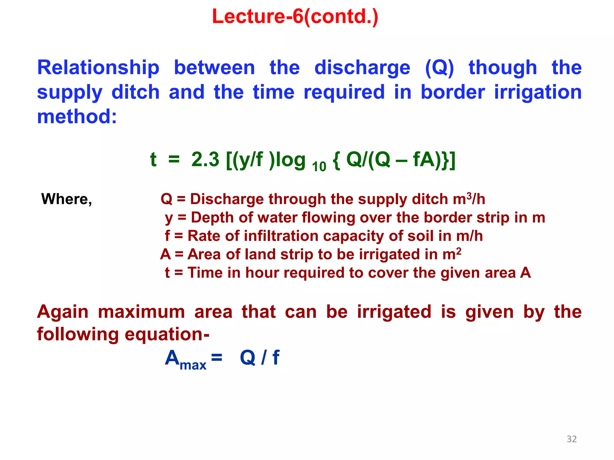 Lecture 6 Ce 1005 Irrigation And Flood Control By Rabindra Ranjan Saha