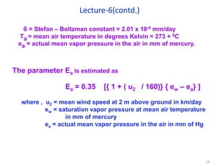 Lecture 6 ce 1005 Irrigation and flood control by Rabindra Ranjan Saha, PEng, WUB | PPTX