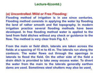 Lecture 6 ce 1005 Irrigation and flood control by Rabindra Ranjan Saha ...