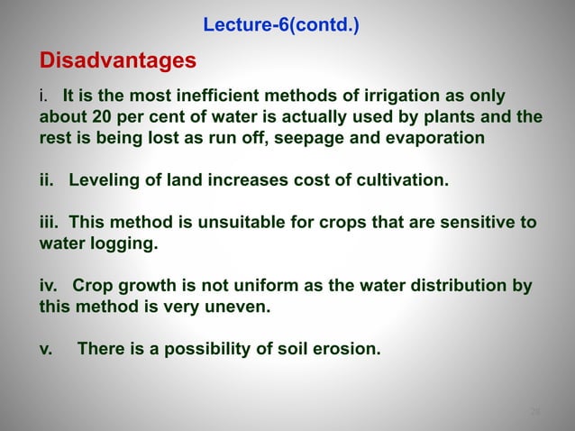 Lecture 6 Ce 1005 Irrigation And Flood Control By Rabindra Ranjan Saha