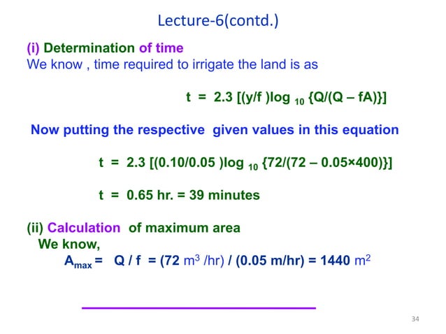 Lecture 6 Ce 1005 Irrigation And Flood Control By Rabindra Ranjan Saha