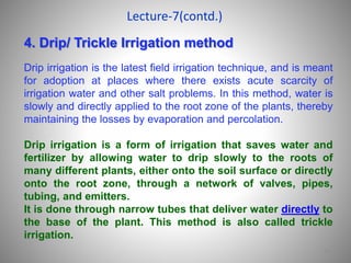 Lecture 7 ce1005 Irrigation and Flood control by Rabindra Ranjan Saha ...