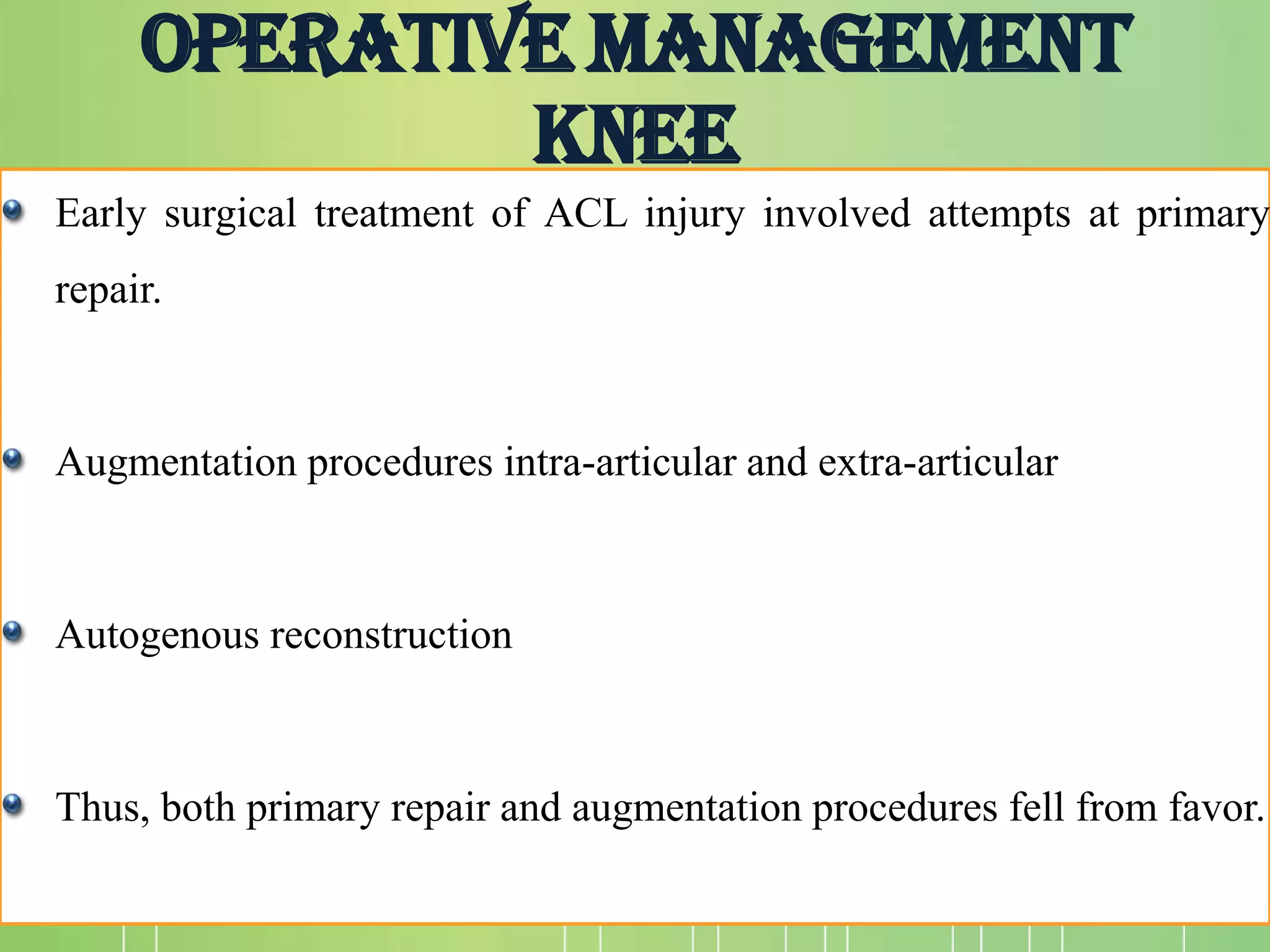 ACL rehabilitation | PPTX
