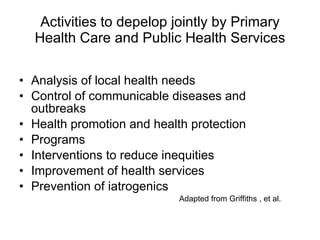 Epidemiology and the evaluation of primary health care. | PPT