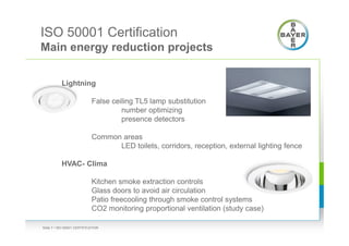 Bayer Seu corporativa Sant Joan Despí: ISO50001 certificacion | PDF ...