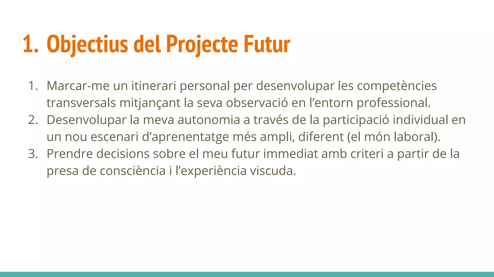 Presentació alumnes projecte futur clot | PPT