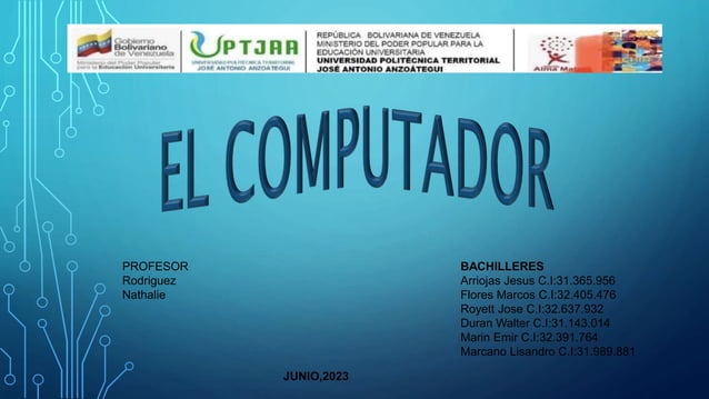 El computador | PPTX | Computer Peripherals | Computing