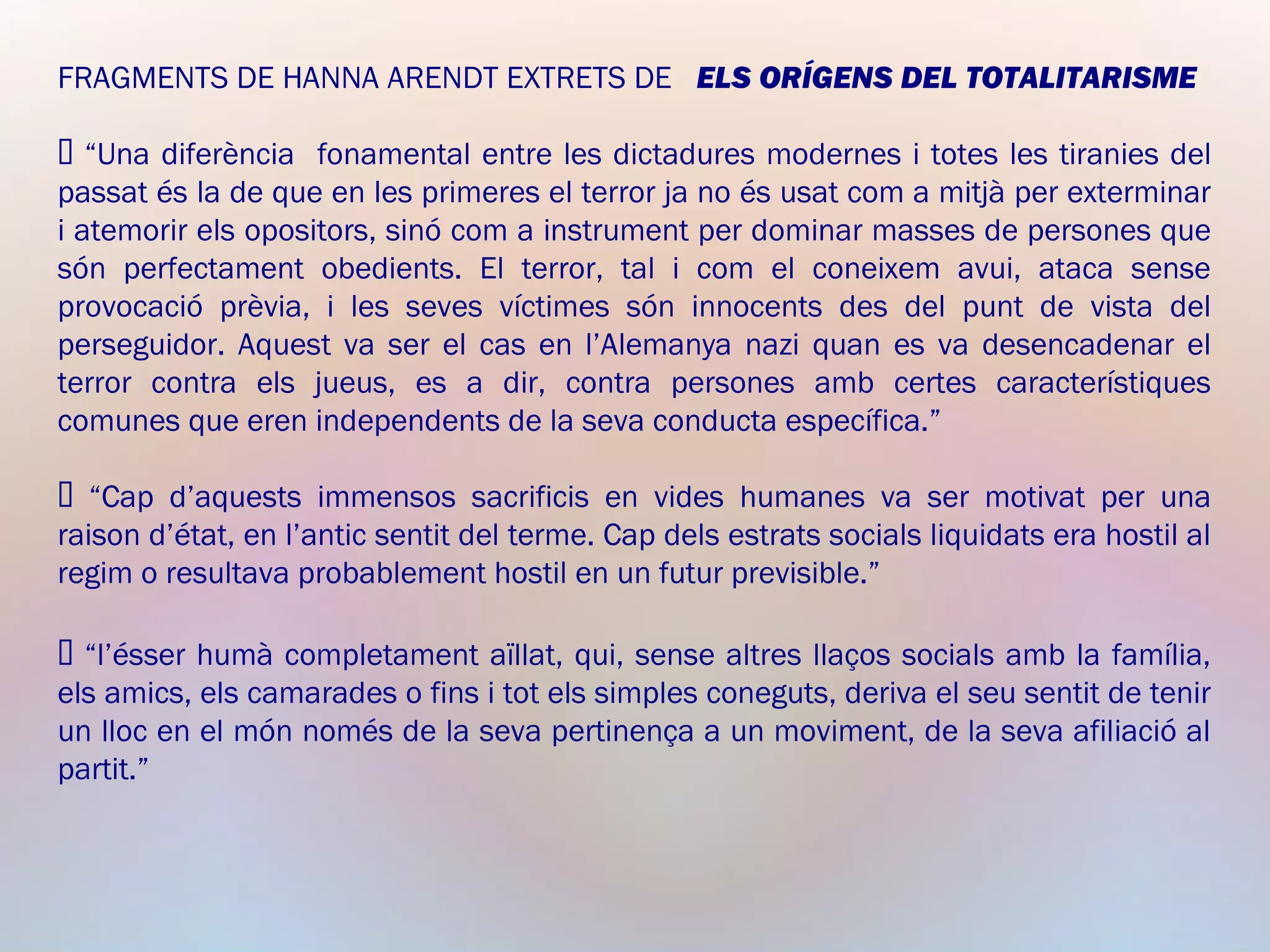 Presentació Hannah Arendt | ODP
