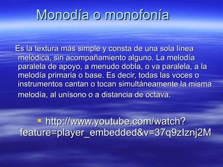 La textura musical | PPT