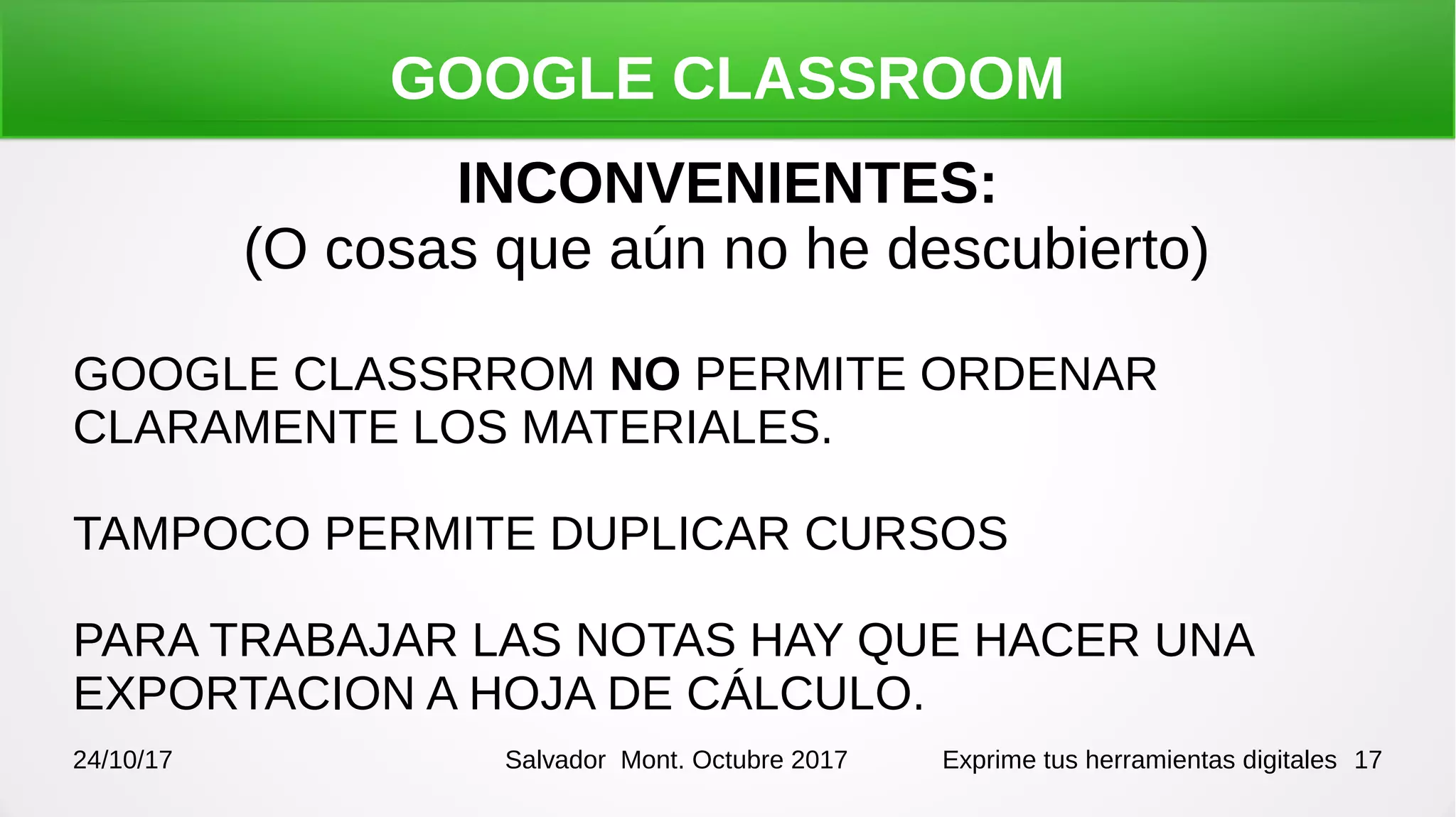 Presentación GOOGLE CLASSROOM | ODP