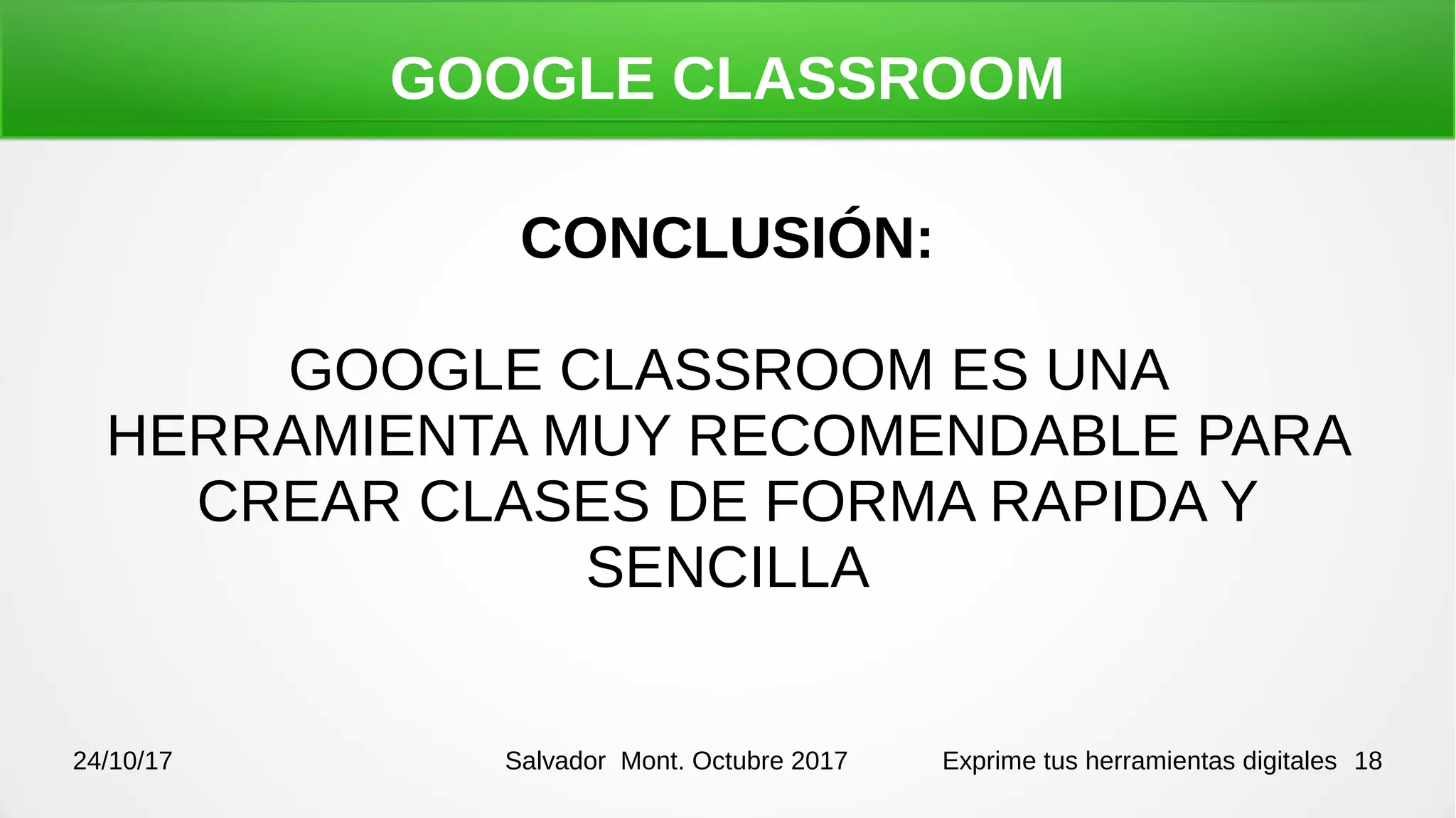 Presentación GOOGLE CLASSROOM | ODP