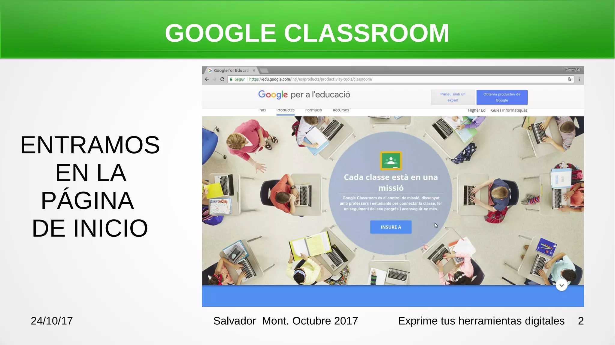 Presentación GOOGLE CLASSROOM | ODP