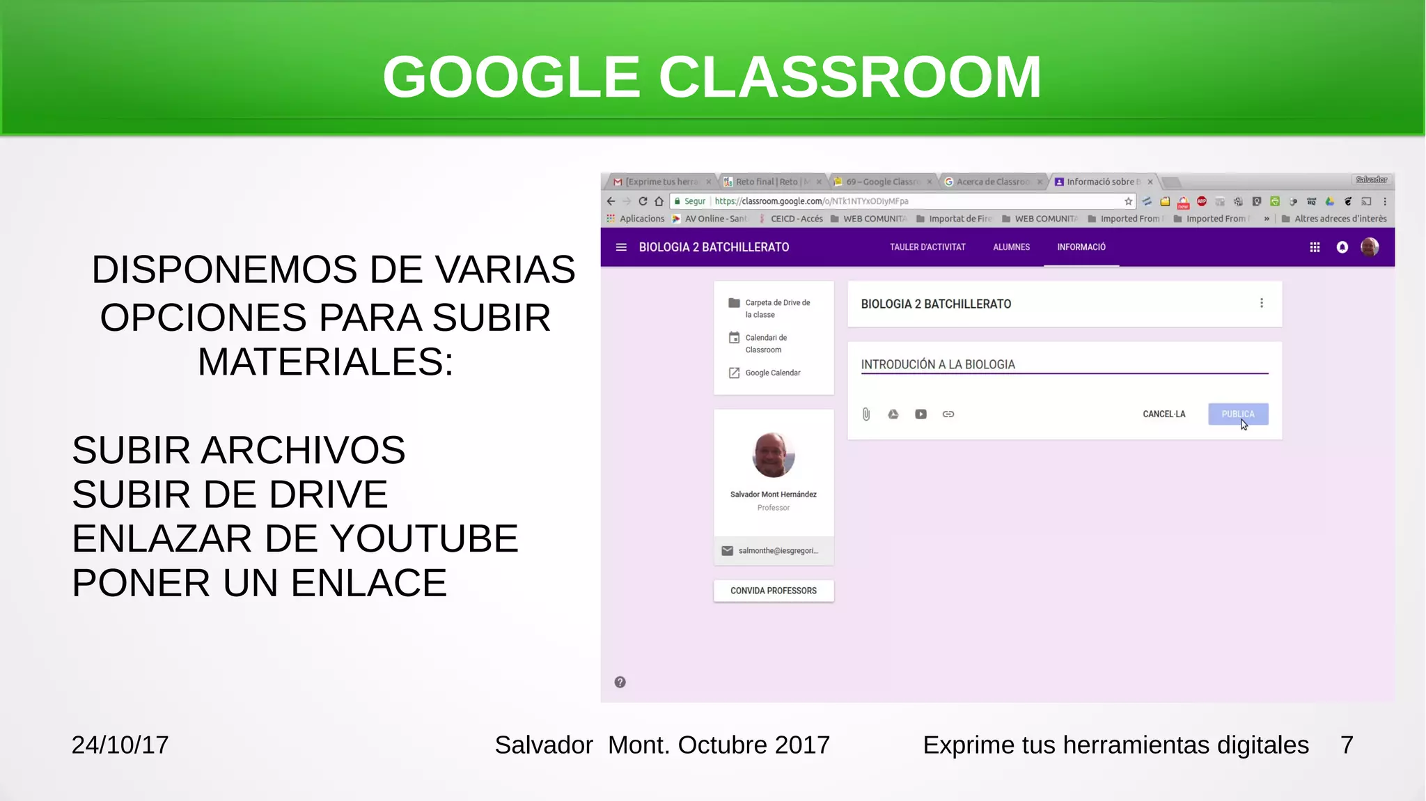Presentación GOOGLE CLASSROOM | ODP