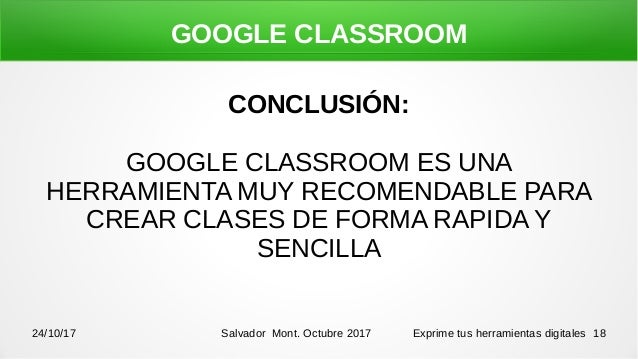 Presentación GOOGLE CLASSROOM