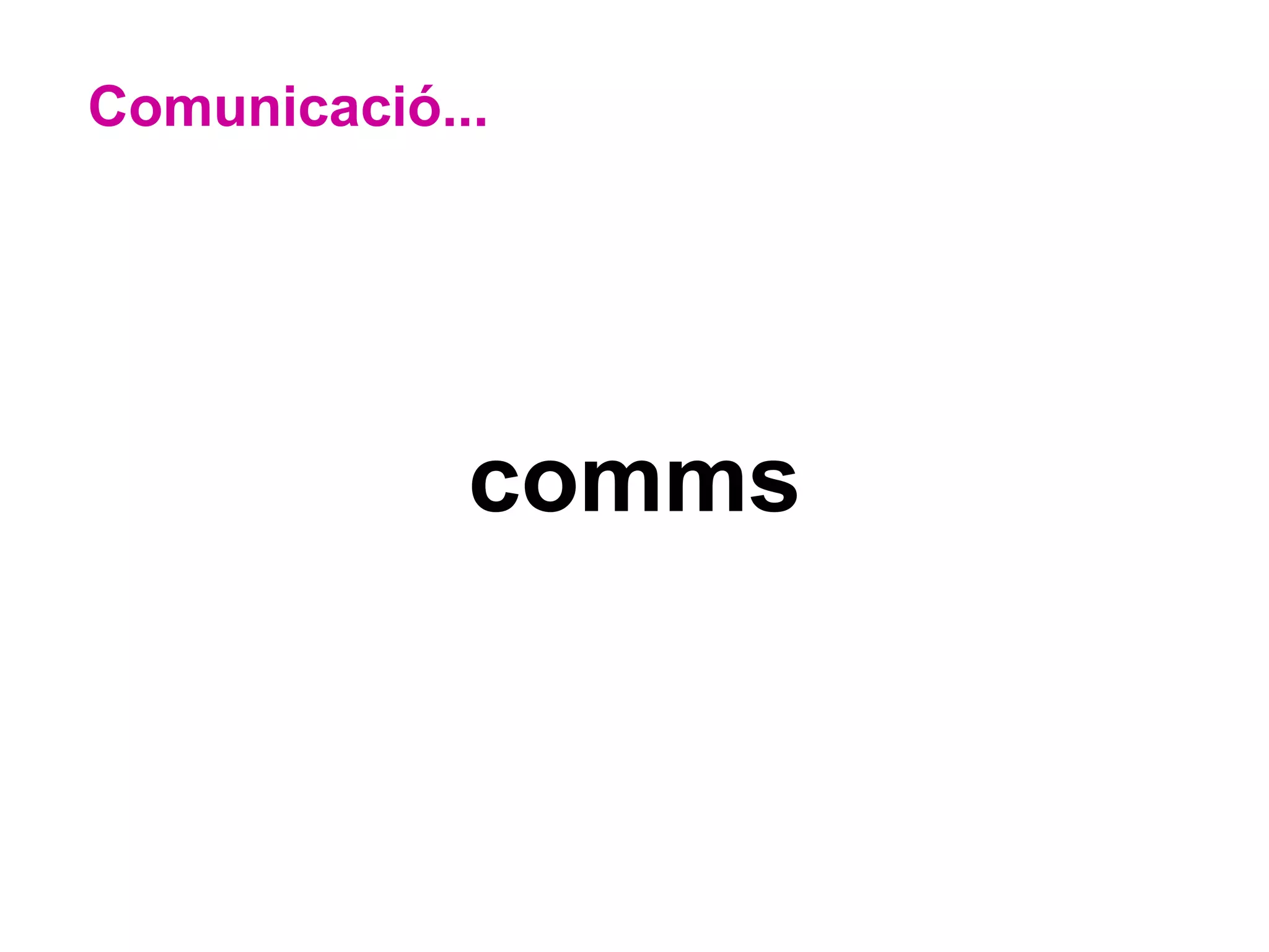 Presentació Comms Together | PPTX