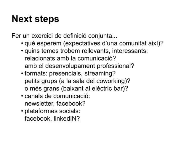 Presentació Comms Together | PPTX