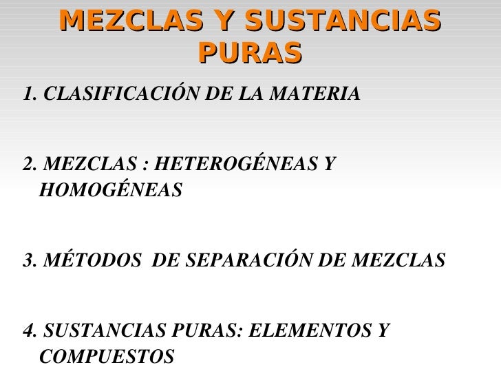 Mara Y Las Ciencias Naturales Mezclas Y Sustancias Puras