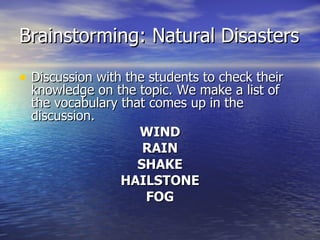 Teaching Unit 'Natural Disasters' | PPT