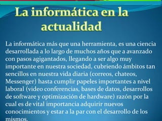 LA INFORMATICA | PDF | Computing | Technology & Computing