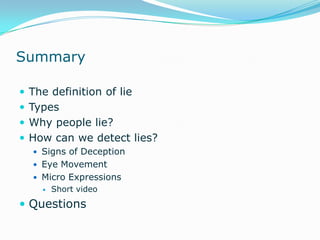 Presentación Lies | PPTX