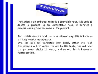 Translating process | PPT
