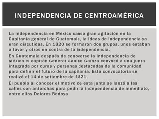 Presentación. estudios sociales. historia de costa rica. independencia ...