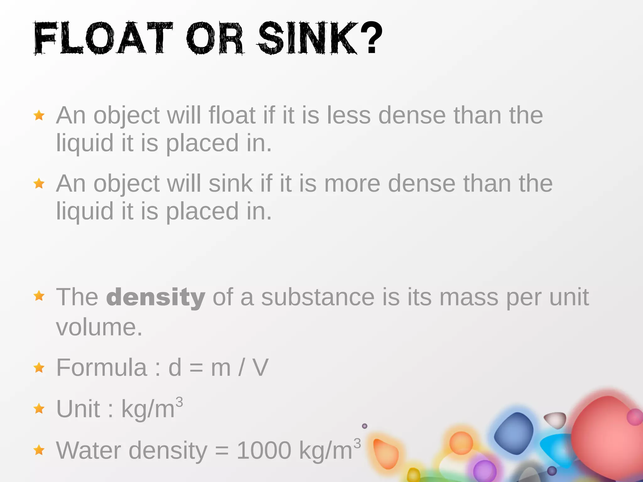 Float or sink? | PPT