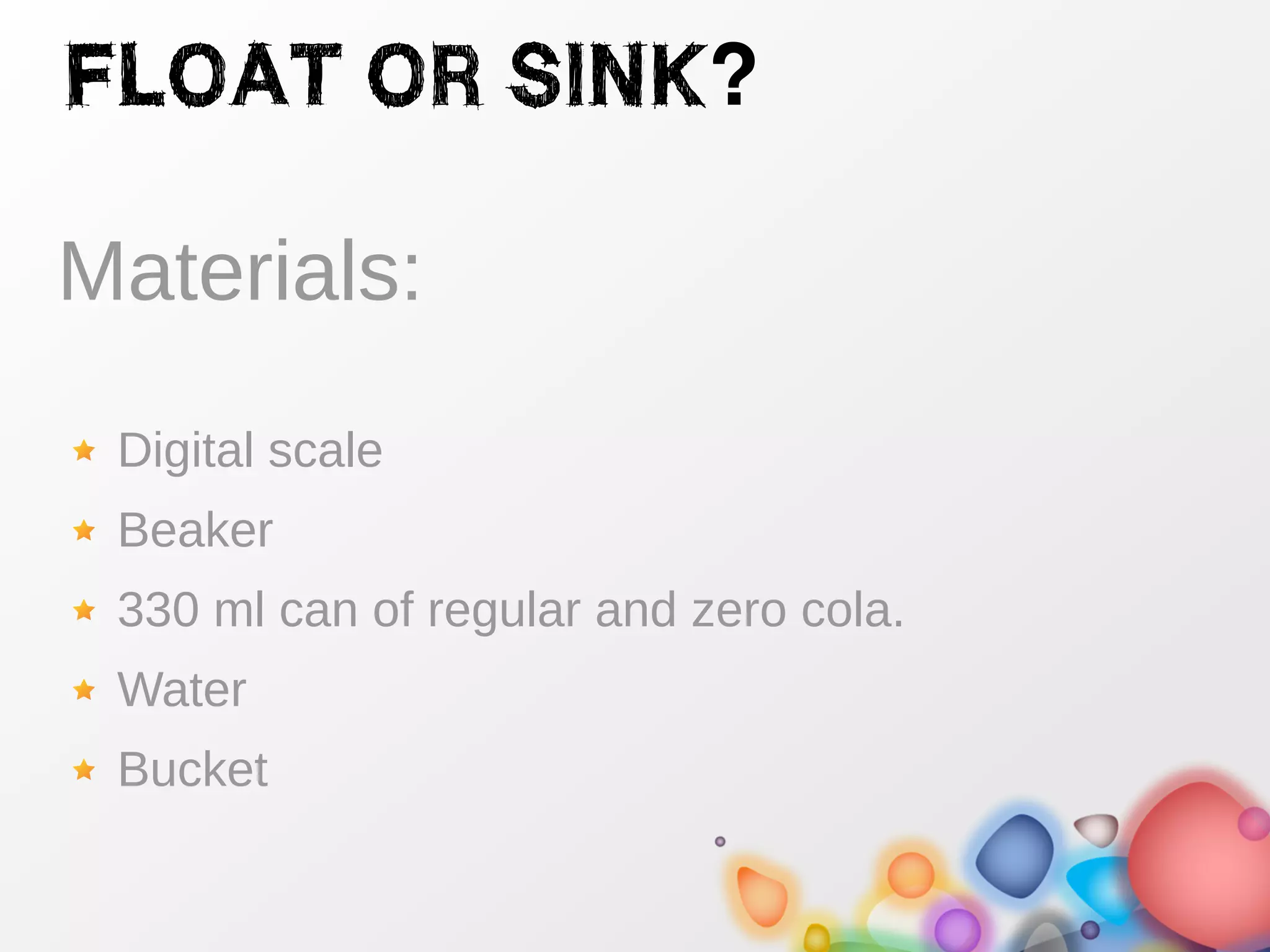 Float or sink? | PPT