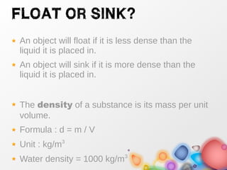Float or sink? | PDF
