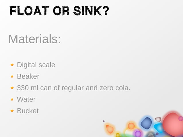 Float or sink? | PPT