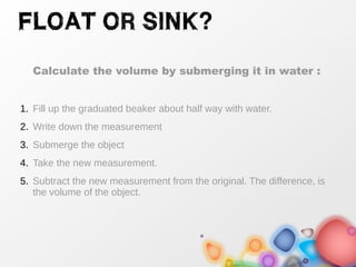 Float or sink? | PDF
