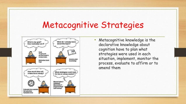 COGNITIVE AND METACOGNITIVE ESTRATEGIES | PPT