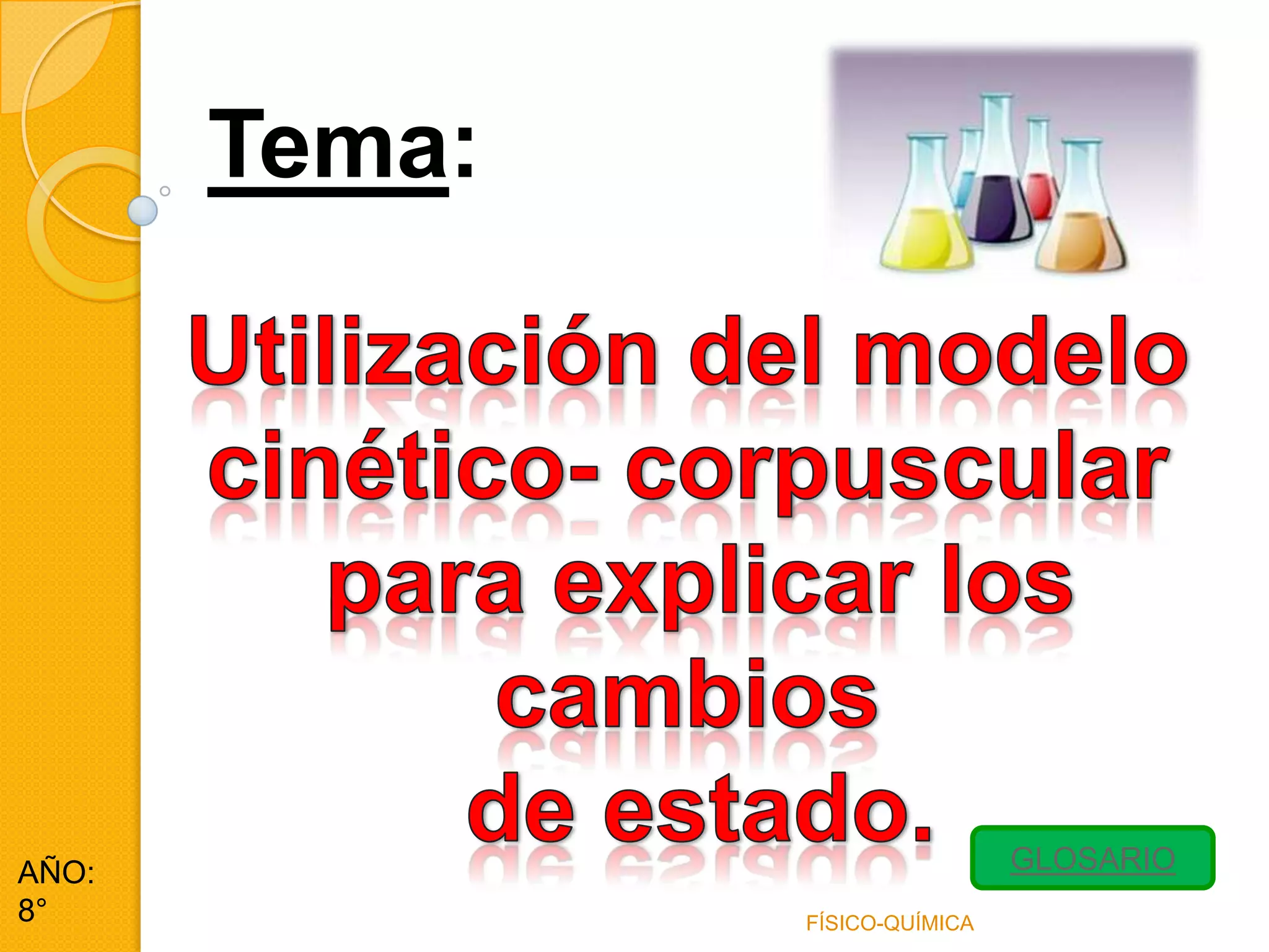 Utilización del modelo corpuscular para explicar los cambios de estado ...