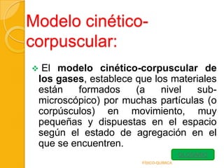 Utilización del modelo corpuscular para explicar los cambios de estado ...