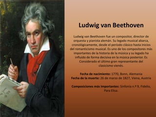 Breve reseña de los seis compositores de la época Barroca y el ...