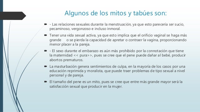 Mitos Y Tabúes De La Sexualidad