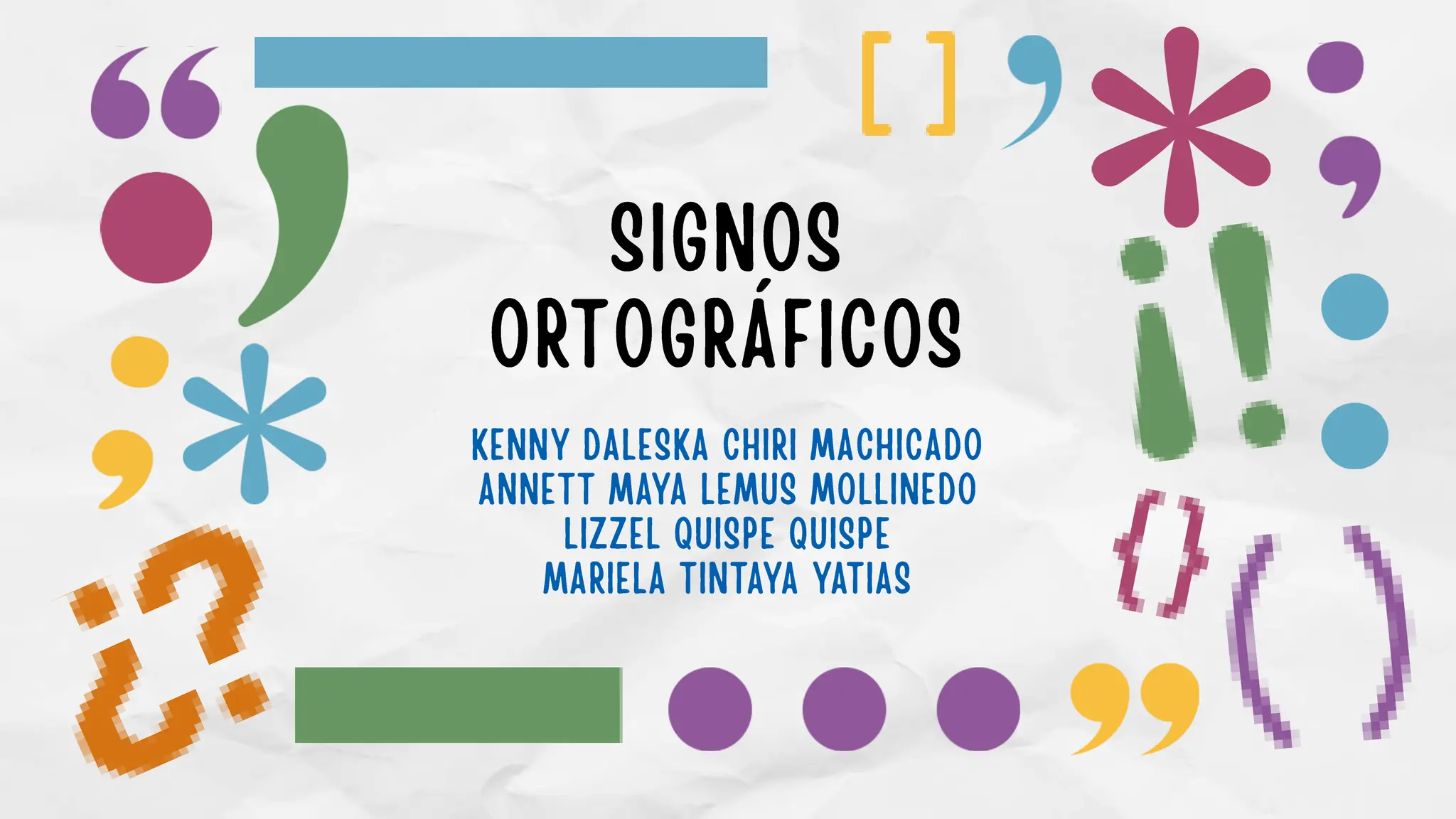 Presentación de los signos de puntuación. | PPT