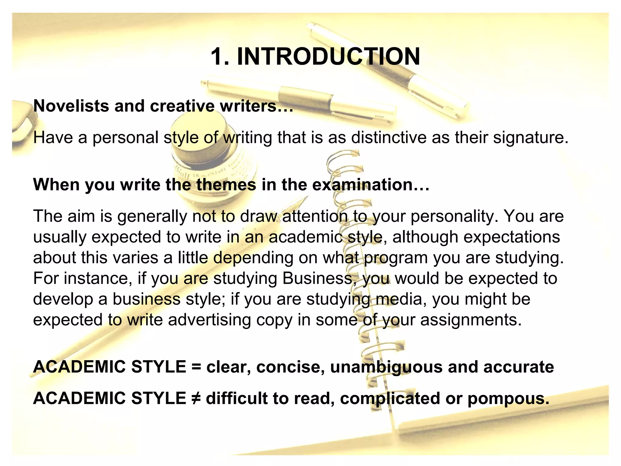 Presentación academic writing | PPT