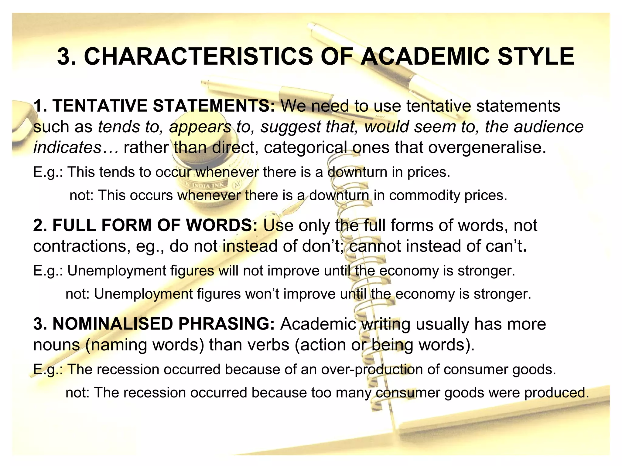 Presentación academic writing | PPT