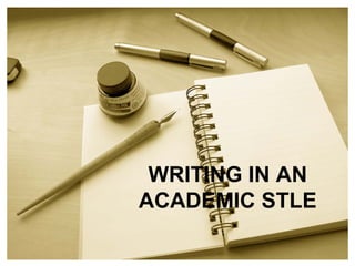 Presentación academic writing | PPT