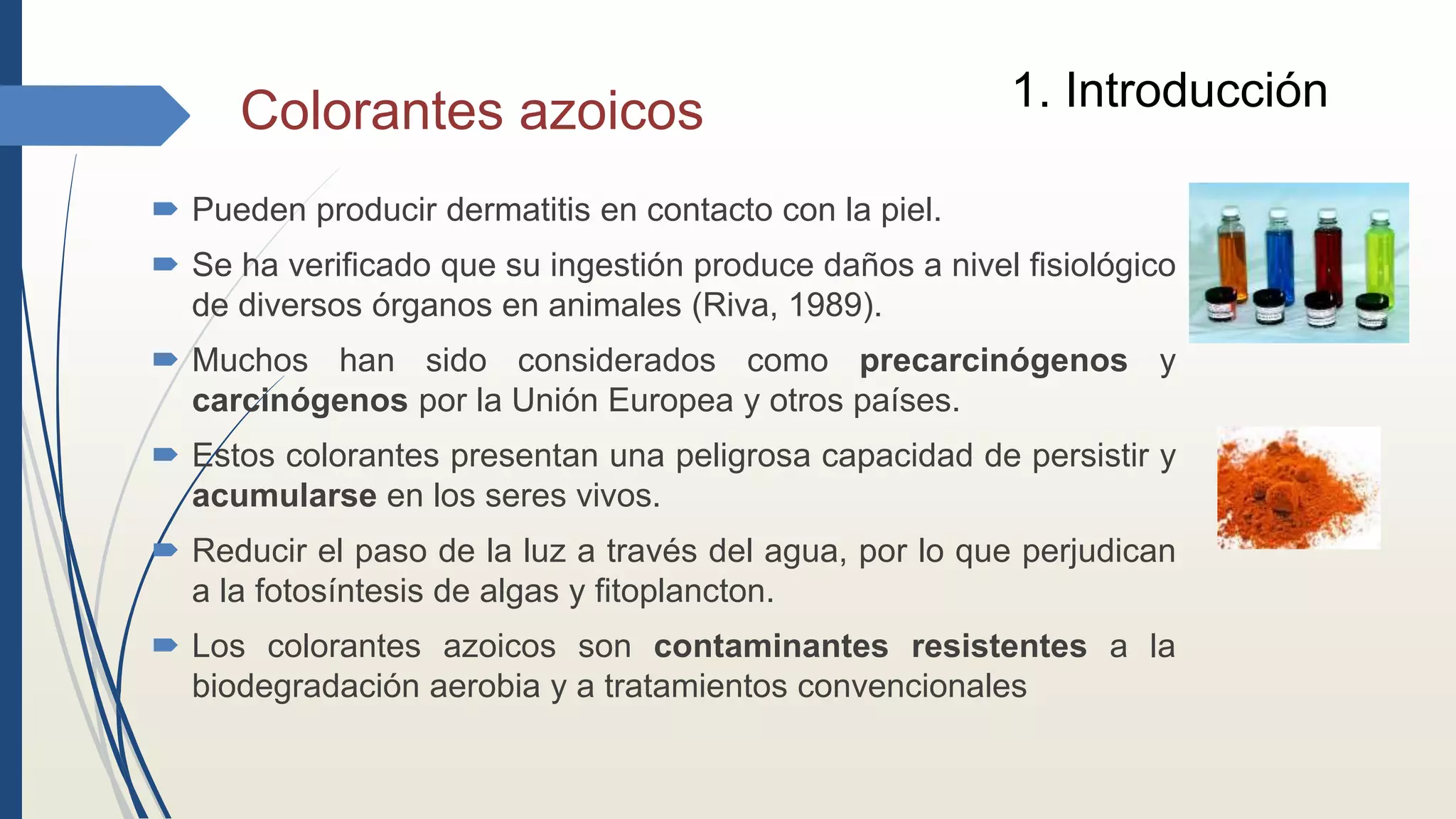 Degradación de colorantes azoicos con Ozono | PPTX