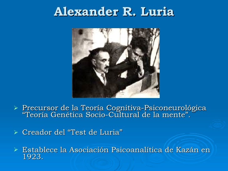 Presentación de A. R. Luria
