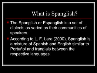 Presentación Spanglish. | PPS