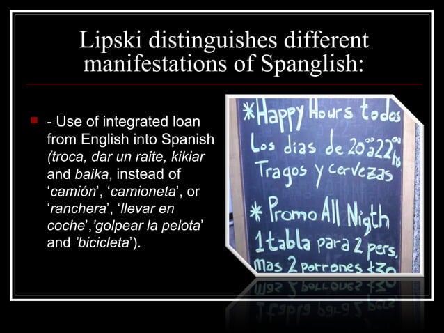 Presentación Spanglish. | PPS