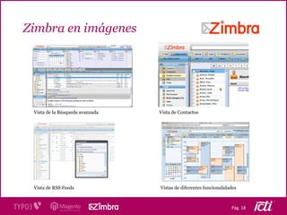 Presentación de Zimbra Collaboration Suite (ZCS) por ICTI | PDF