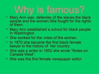 MARY ANN SHADD | PPT