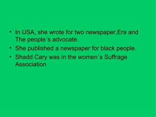 MARY ANN SHADD | PPT